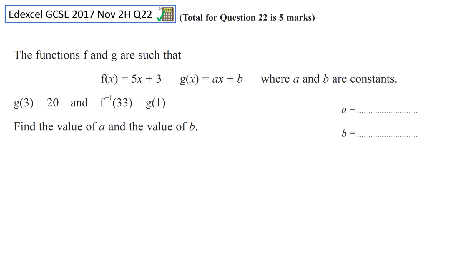 Edexcel 2017 Nov 2H Q22 - Wio | Work It Out